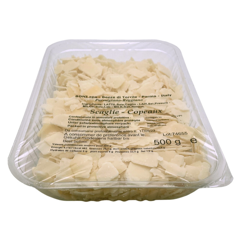 Parmigiano Reggiano (parmesan) copeaux 500g | Le Delas Rungis Grossiste ...